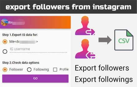 Export list of followers & followings from Instagram!